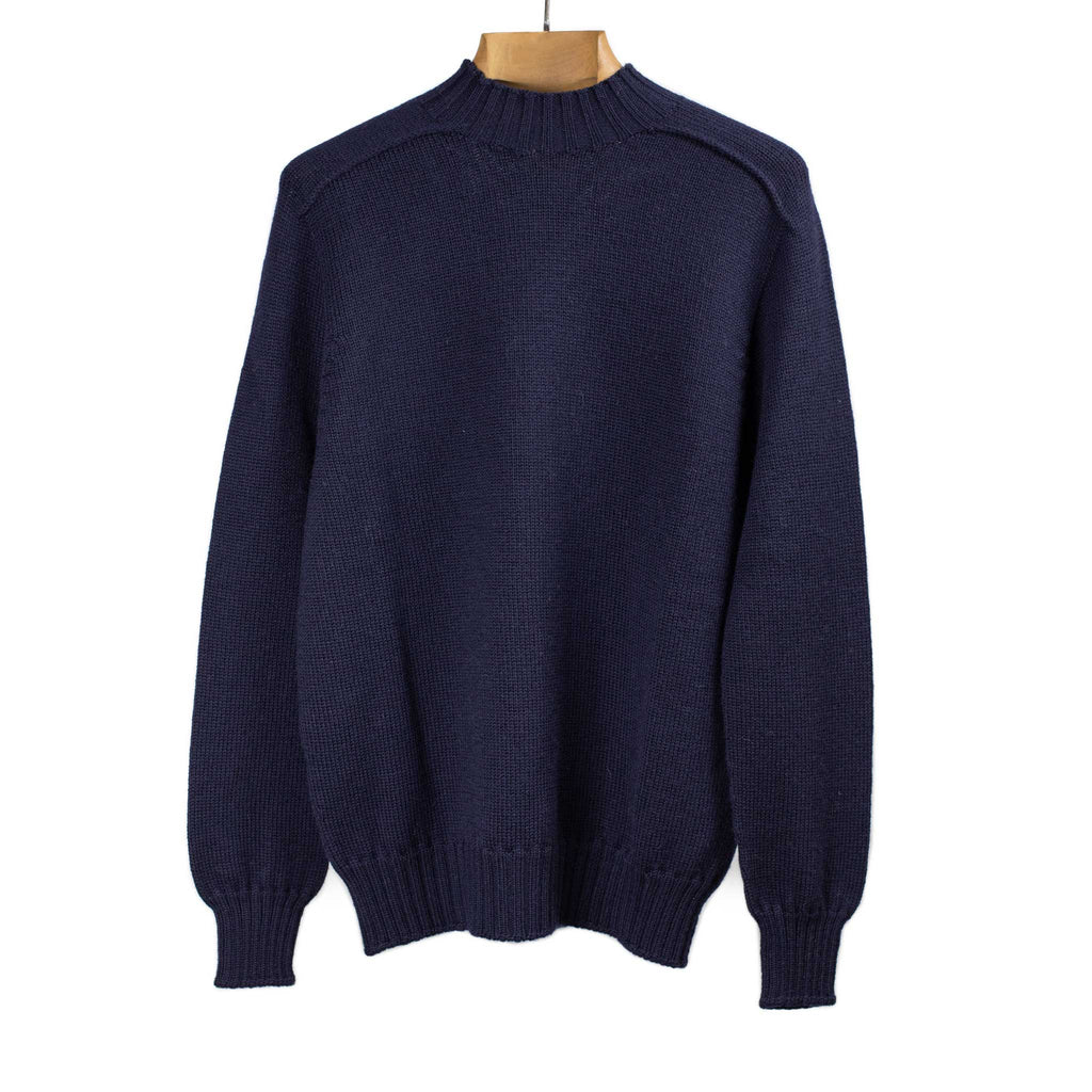 De Bonne Facture FW25 Countryside sweater in navy blue Italian