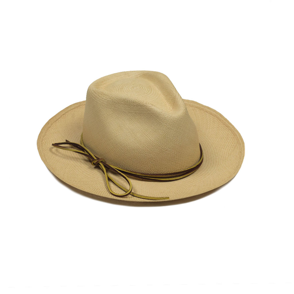 Monitaly Chamula Aguacate Flat unisex Panama hat in Havano tan (restock ...