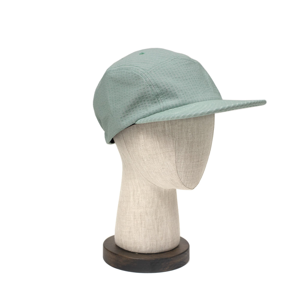 Found Feather SS25 5 Panel Jet Cap in mint green CoolMax seersucker ...