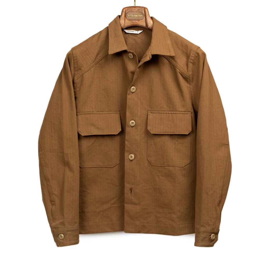 3sixteen Officer shirt in washed rust cotton herringbone twill – No Man ...
