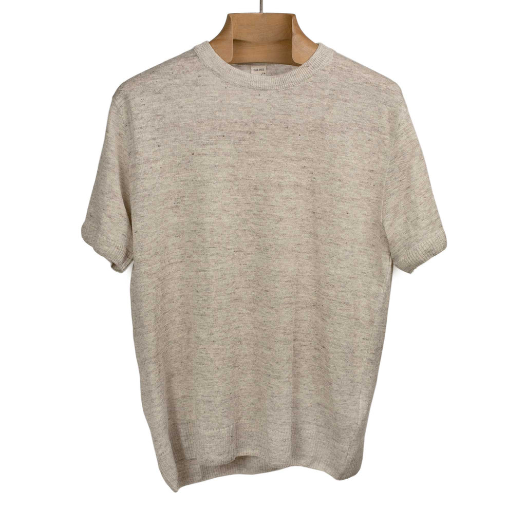 GRP Exclusive short sleeve crewneck tee in natural linen – No Man Walks ...