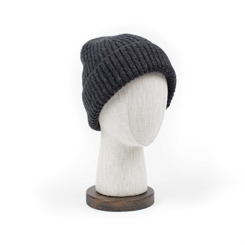 Inis Meain FW25 Carbone charcoal donegal wool and cashmere ribbed ...
