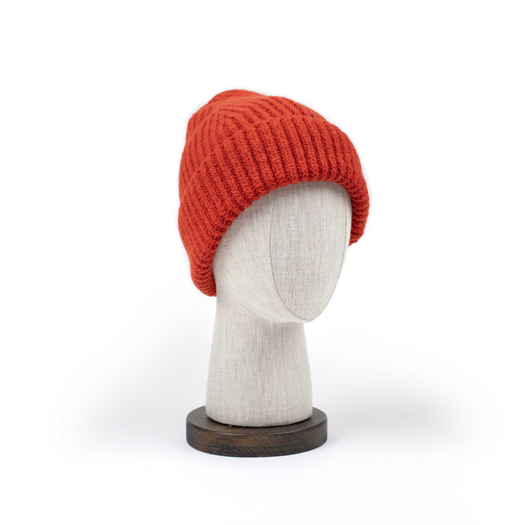 Inis Meain FW25 Spezie orange donegal wool and cashmere ribbed ...