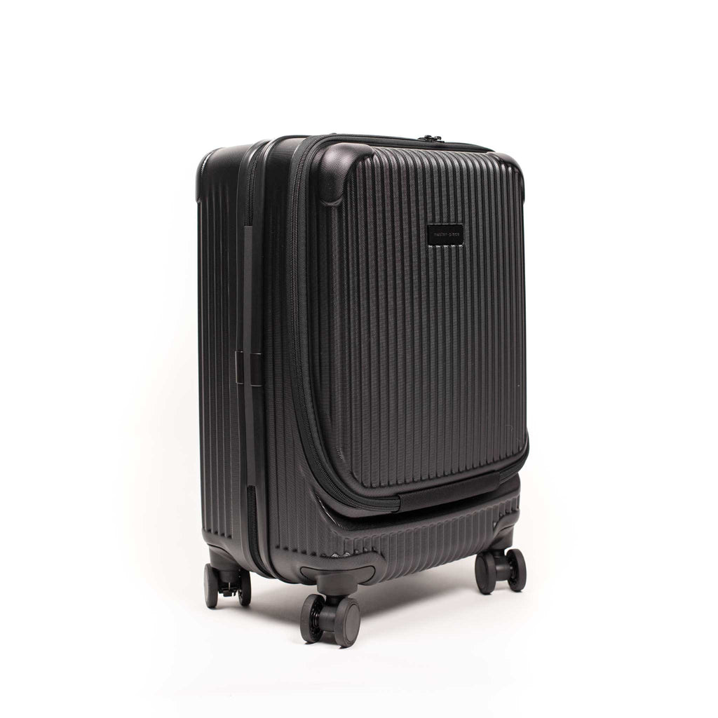 Master-Piece SS25 Trolley wheeled hard-case carry-on luggage in black ...