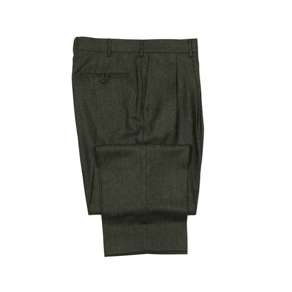 Rota FW24 Brooklyn double-pleat high-rise wide fit trousers in dark ...