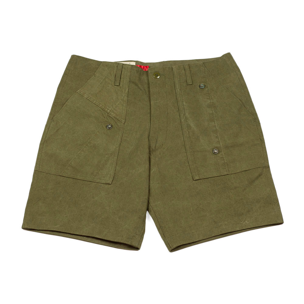 Fatigue shorts in recycled US Army tent fabric – No Man Walks Alone