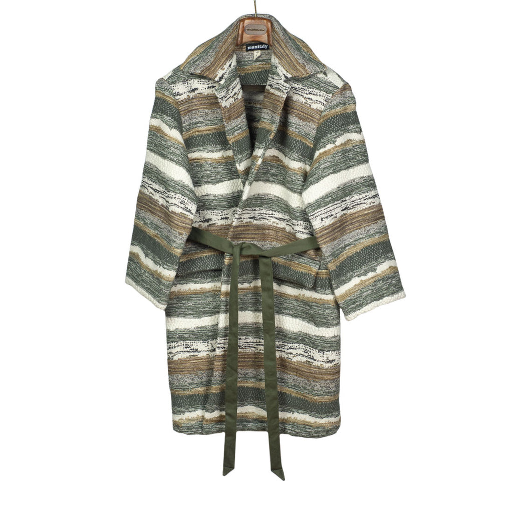 Jute coat in "Hand Crafter Cindy Soft Made" jacquard – No Man Walks Alone