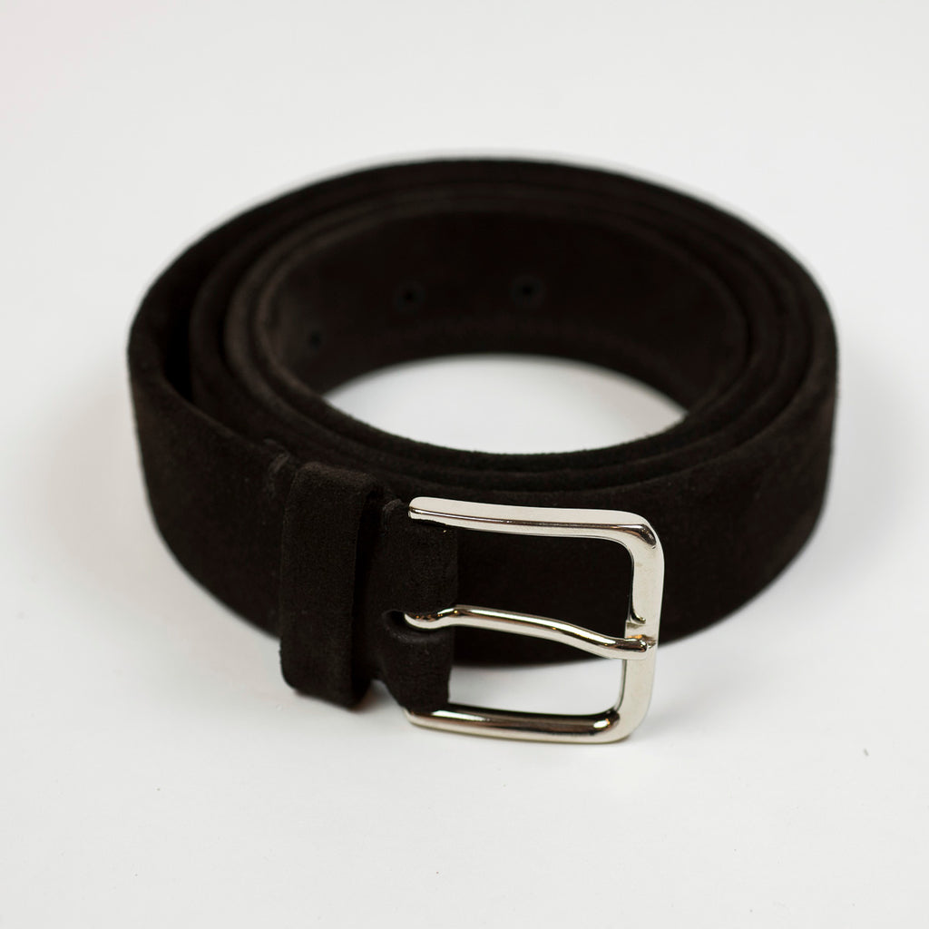 Brown suede "tubo" tubular dress belt – No Man Walks Alone