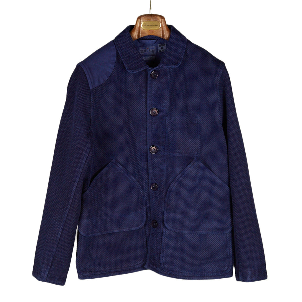 Hand dyed indigo "sashiko" hunting jacket – No Man Walks Alone