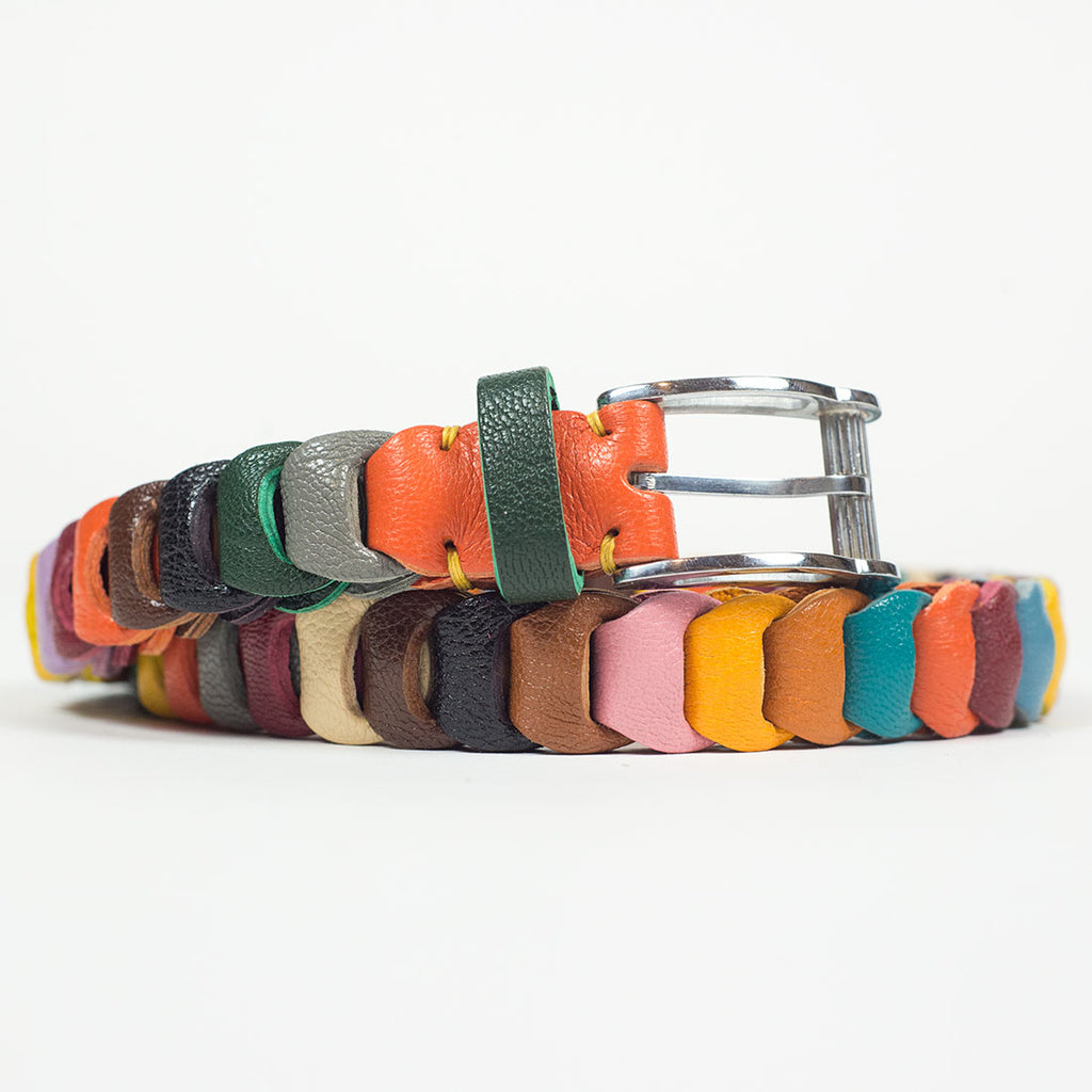 Multi-color linked boho belt – No Man Walks Alone