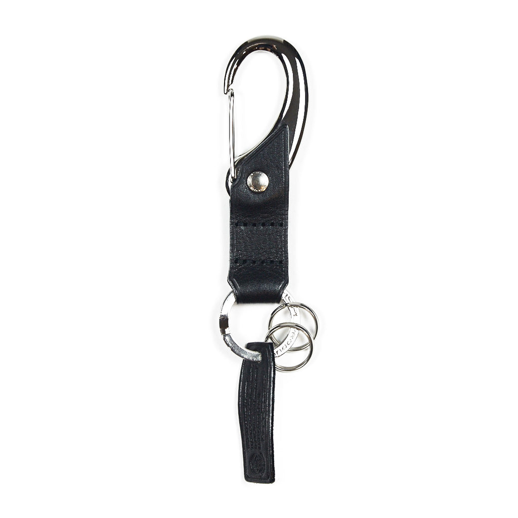 Key holder, black leather (restock) – No Man Walks Alone